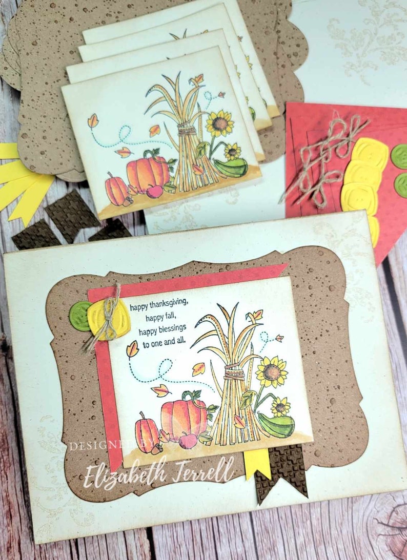 4 Fall Card Kit Stampin up Pumpkin Harvest Thanksgiving Thankful DIY ...