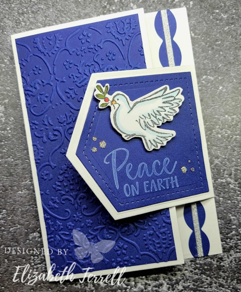 Stampin up Card Kit Christmas Dove Peace on Earth Religious Elegant ...