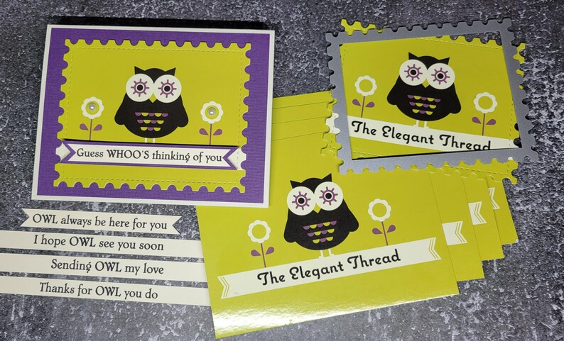 10 Stampin up Owl Fun Pun Card Kits Greeting Card Thank You Friend ...