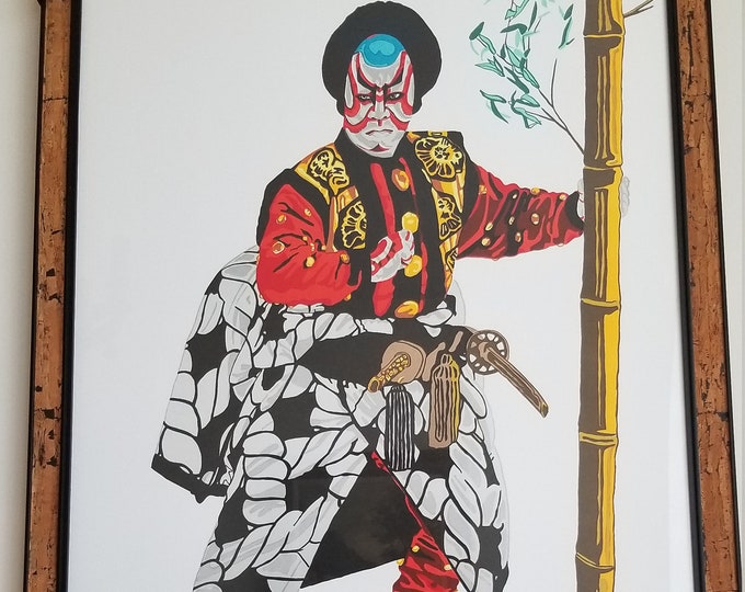 Kabuki by Roger Merritt - Large 38" Limited Edition Lithography ...