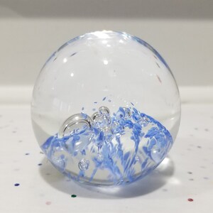 Swedish Art Glass Paperweight With Unique Inserts - Collectible ...