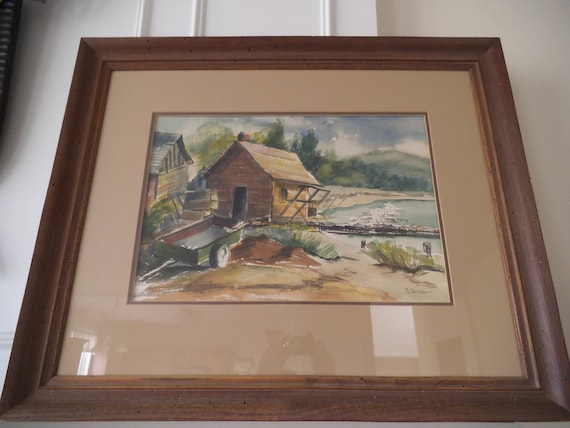 Large Original Framed Watercolor Signed by the Artist K. - Etsy