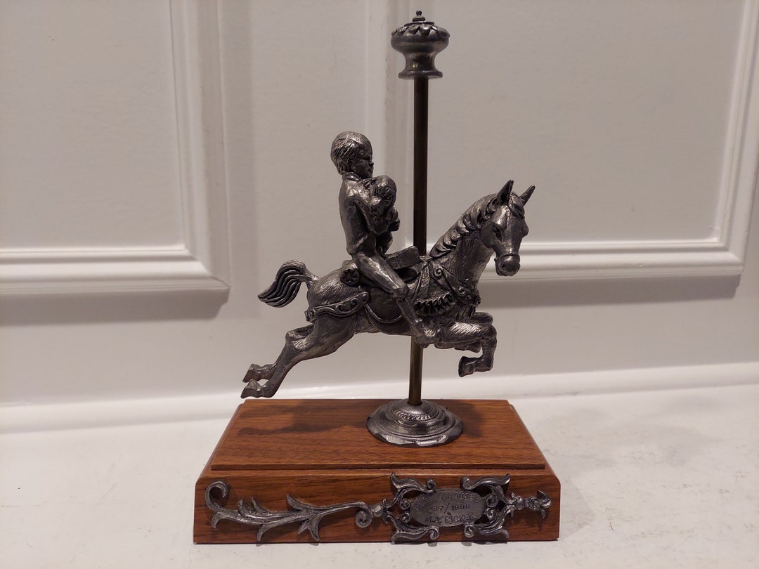 Park Carousel Pewter by M.A. Ricker 427/1000 Limited Edition - Wood ...