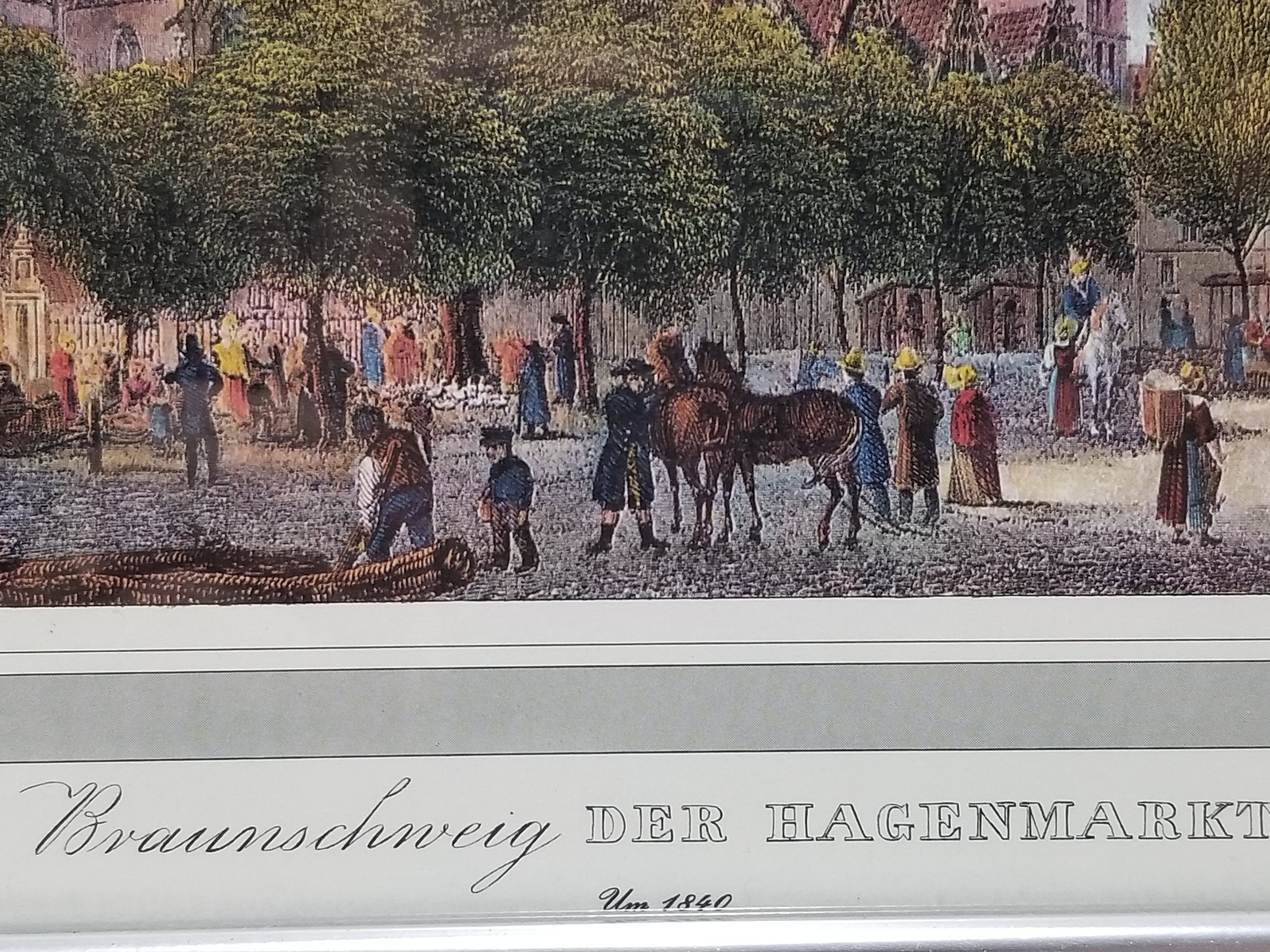 Brunschweig (brunswick) 1840 Framed Print - After an Engraving by Patz ...