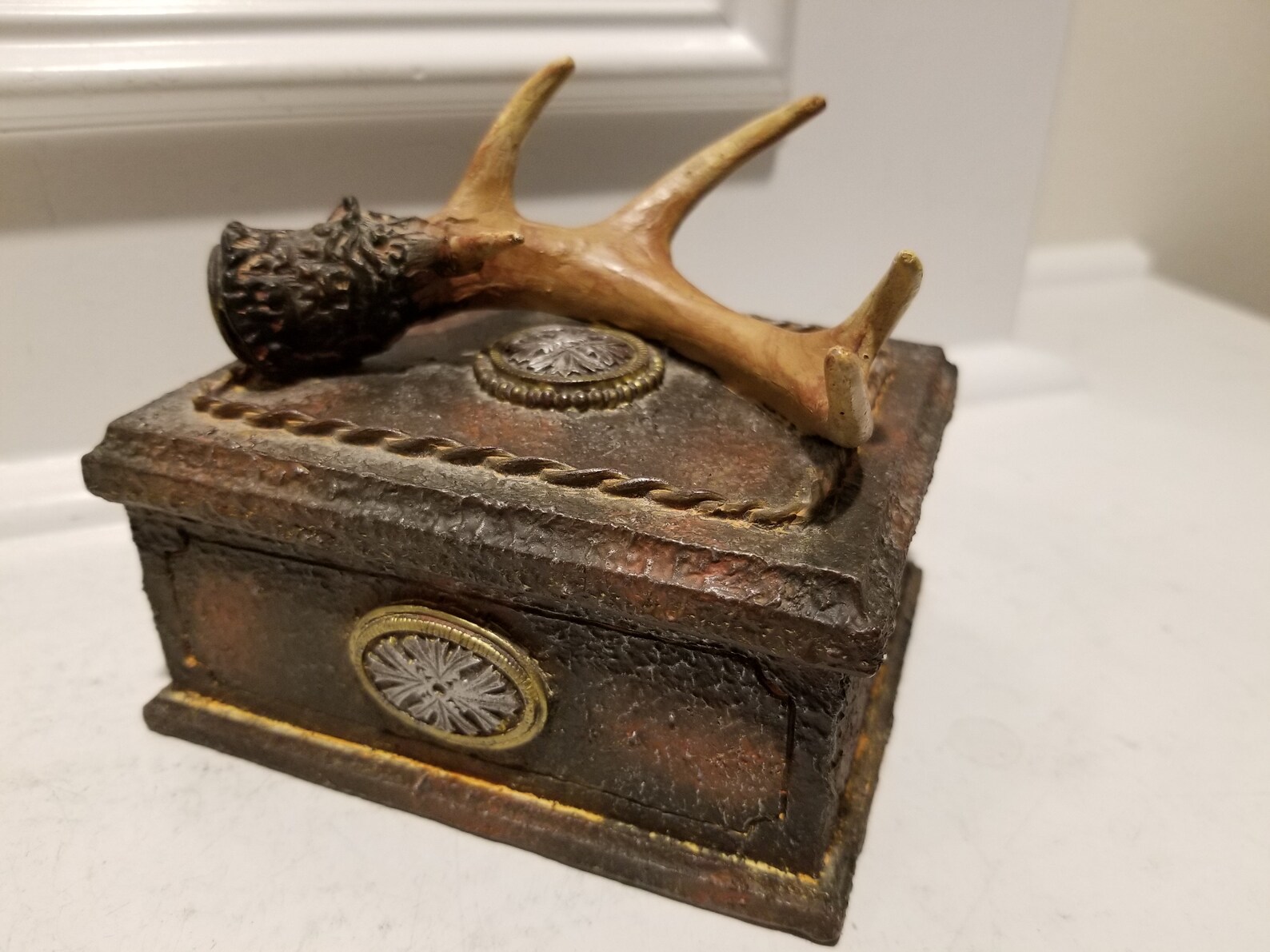 Antler Decor Ceramic Jewelry Box Antler Ceramic Box High - Etsy