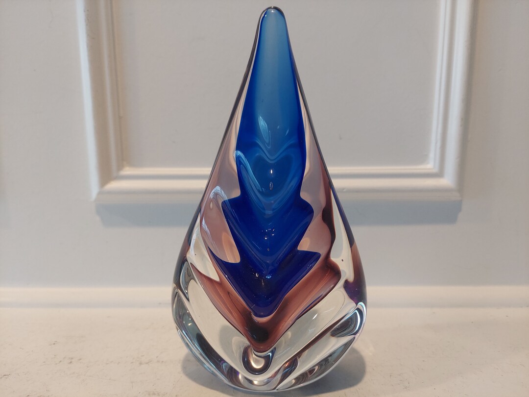 Art Glass Paperweight With Unique Inserts - Art in Glass - Collectible ...