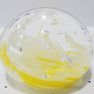 Art Glass Paperweight With Unique Inserts - Art in Glass - Collectible ...