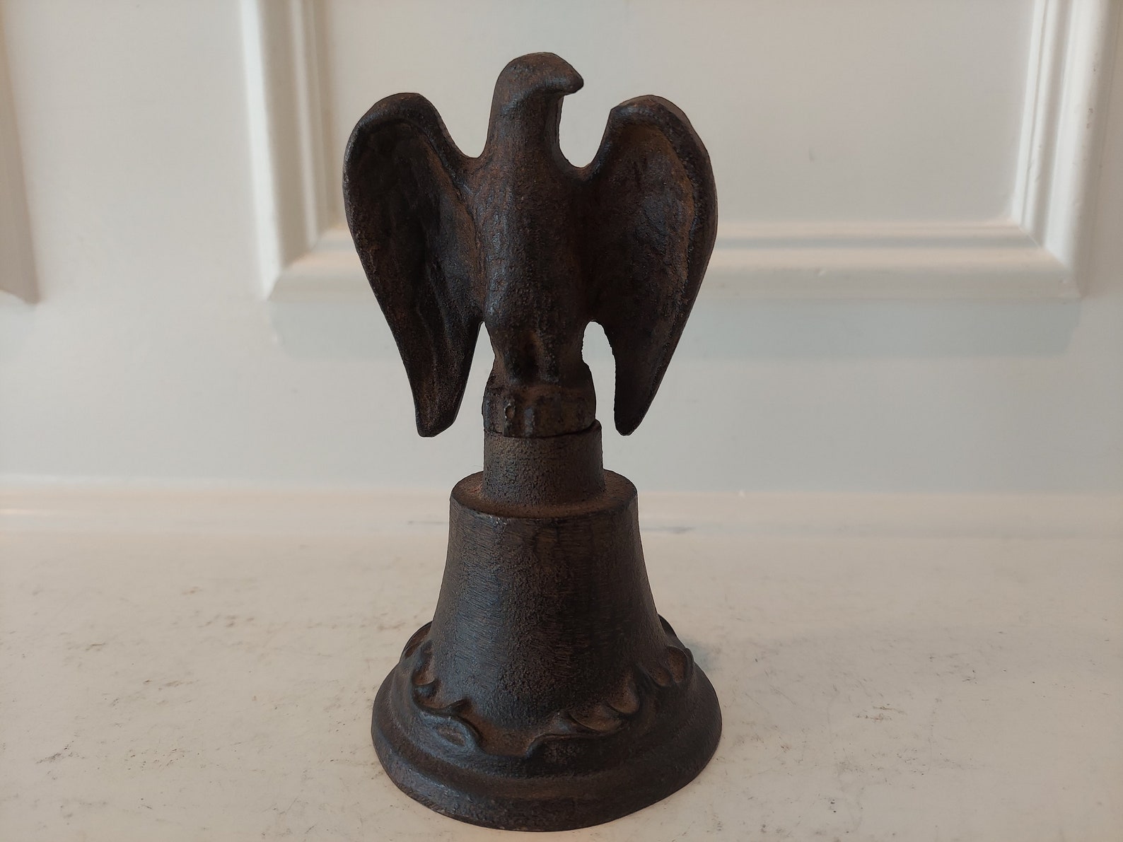 Vintage Cast Iron Bell With American Eagle Decor Hand Made - Etsy