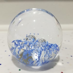 Swedish Art Glass Paperweight With Unique Inserts - Collectible ...