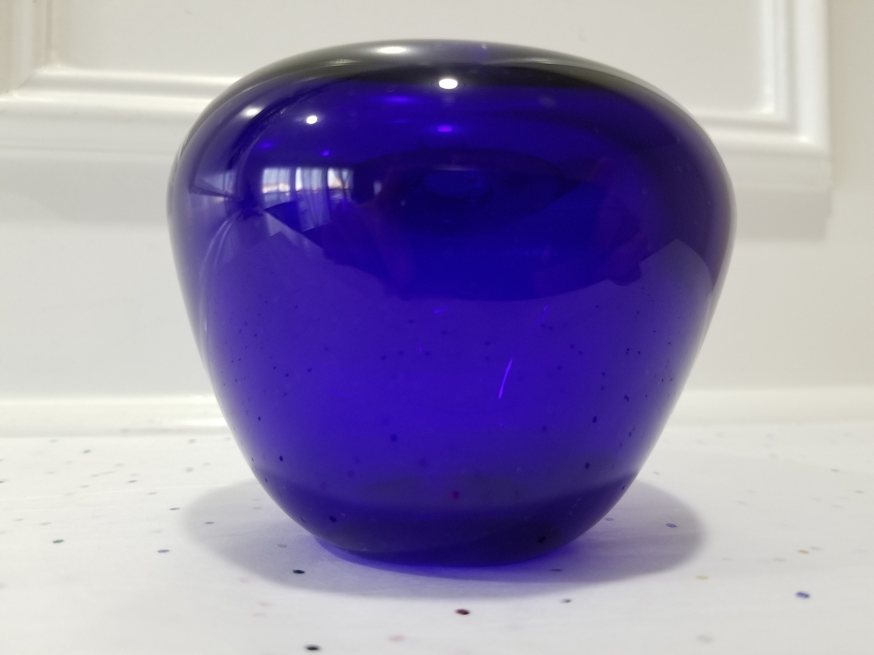 Art Glass Paperweight With Unique Inserts - Art in Glass - Collectible ...