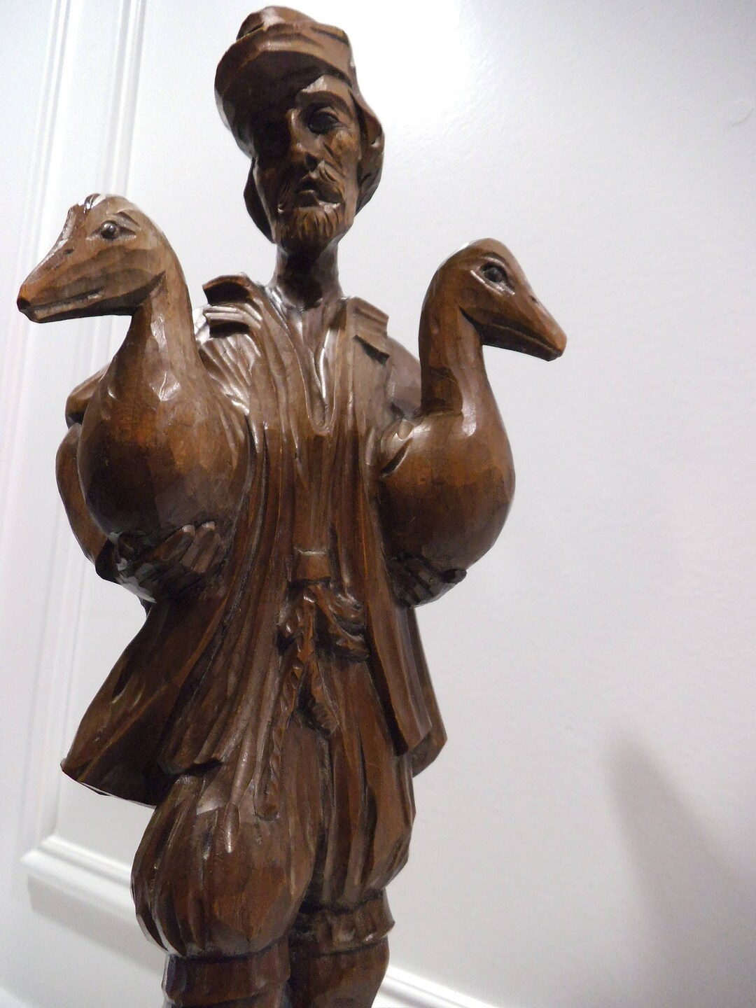St Martin and Geese - Genuine and Precious Wood Carving From ...