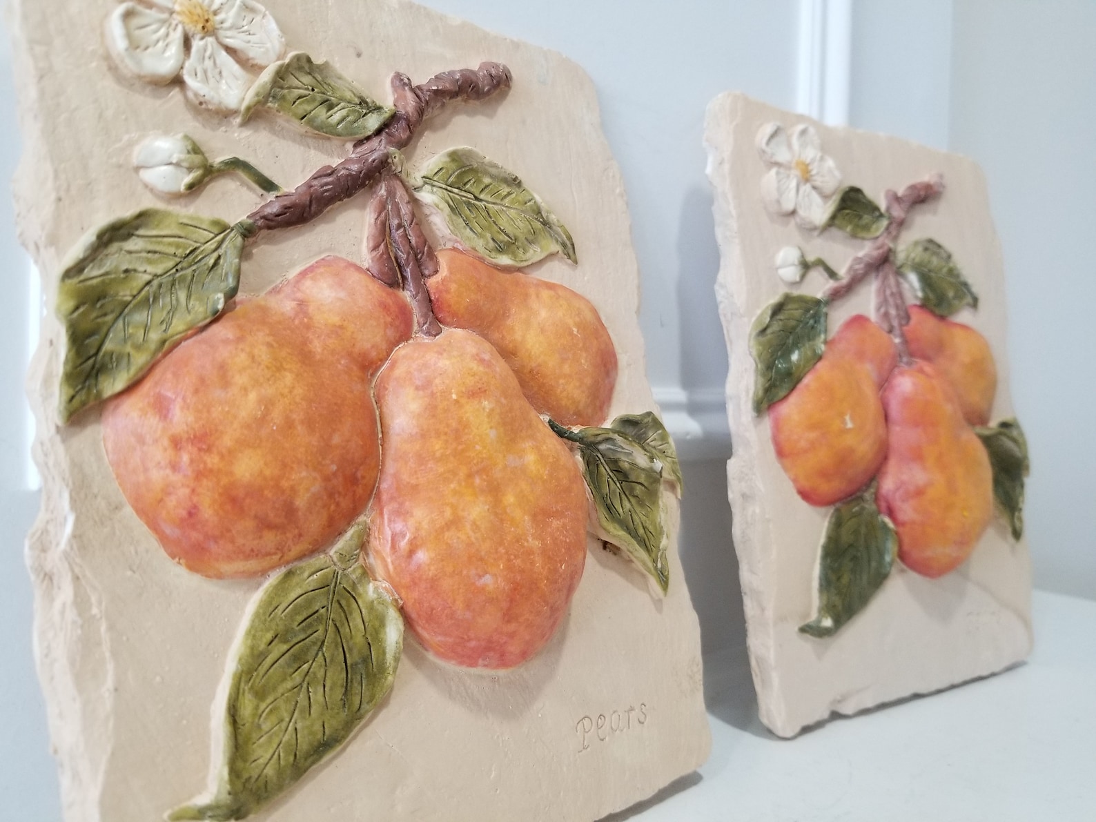 Pears Ceramic Tile High Level of Details Wall Decor - Etsy