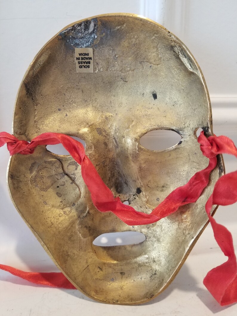 Collectible Brass Mask Made in India Solid Brass Mask - Etsy