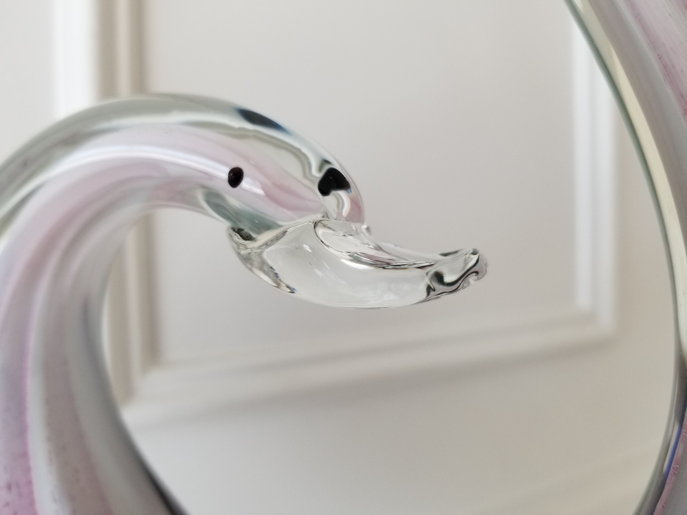 Murano Glass Swan With Colored Glass Inserts Art in Glass - Etsy