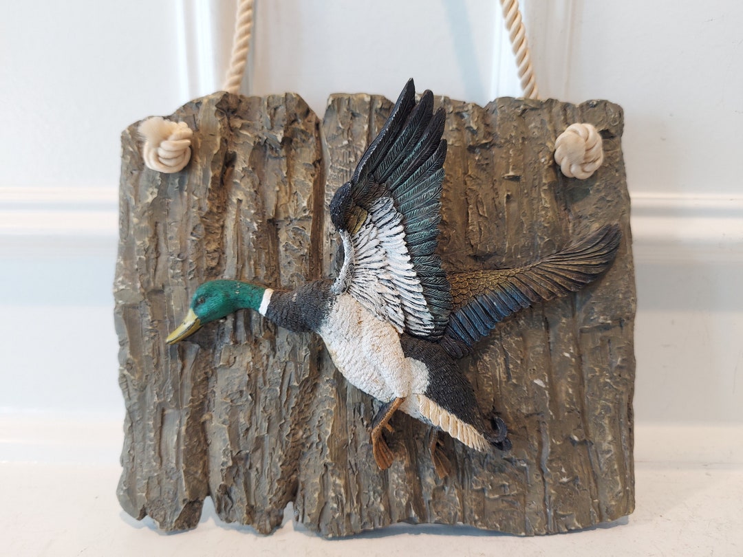 Duck Textured in Relief Ceramic Tile - Wall Plaque - Hand Made and Hand ...