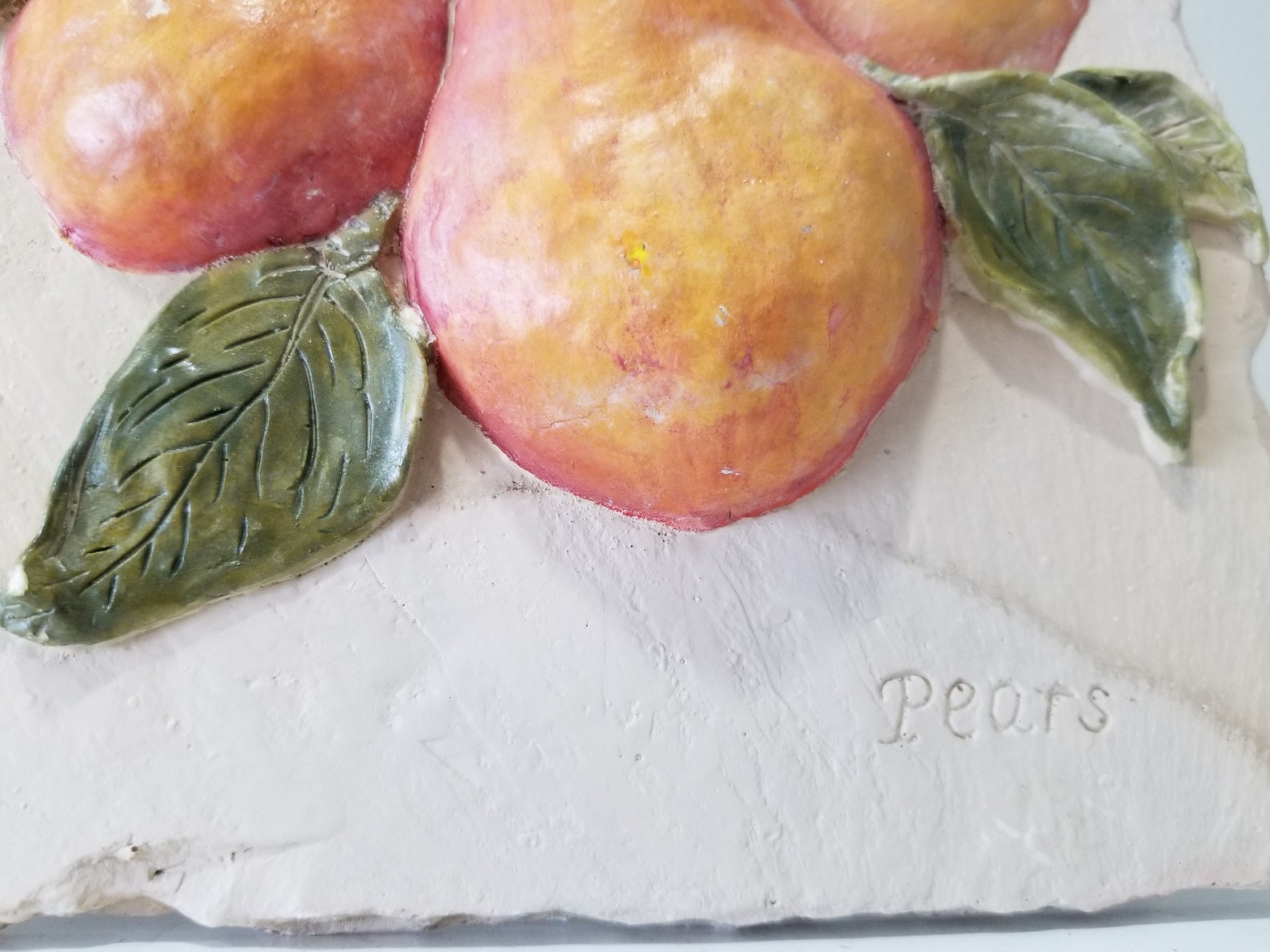Pears Ceramic Tile High Level of Details Wall Decor | Etsy