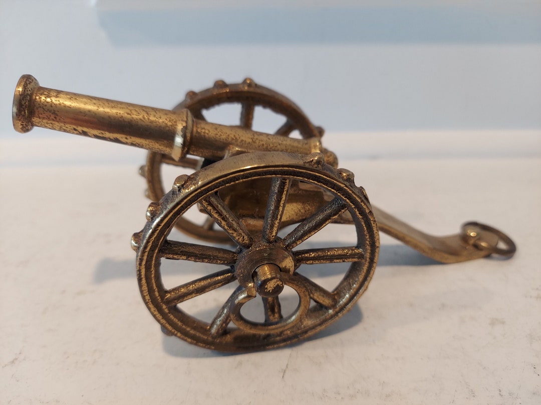 Solid Brass Cannon - Collectible Cannon Replica With Moving Wheels - Etsy