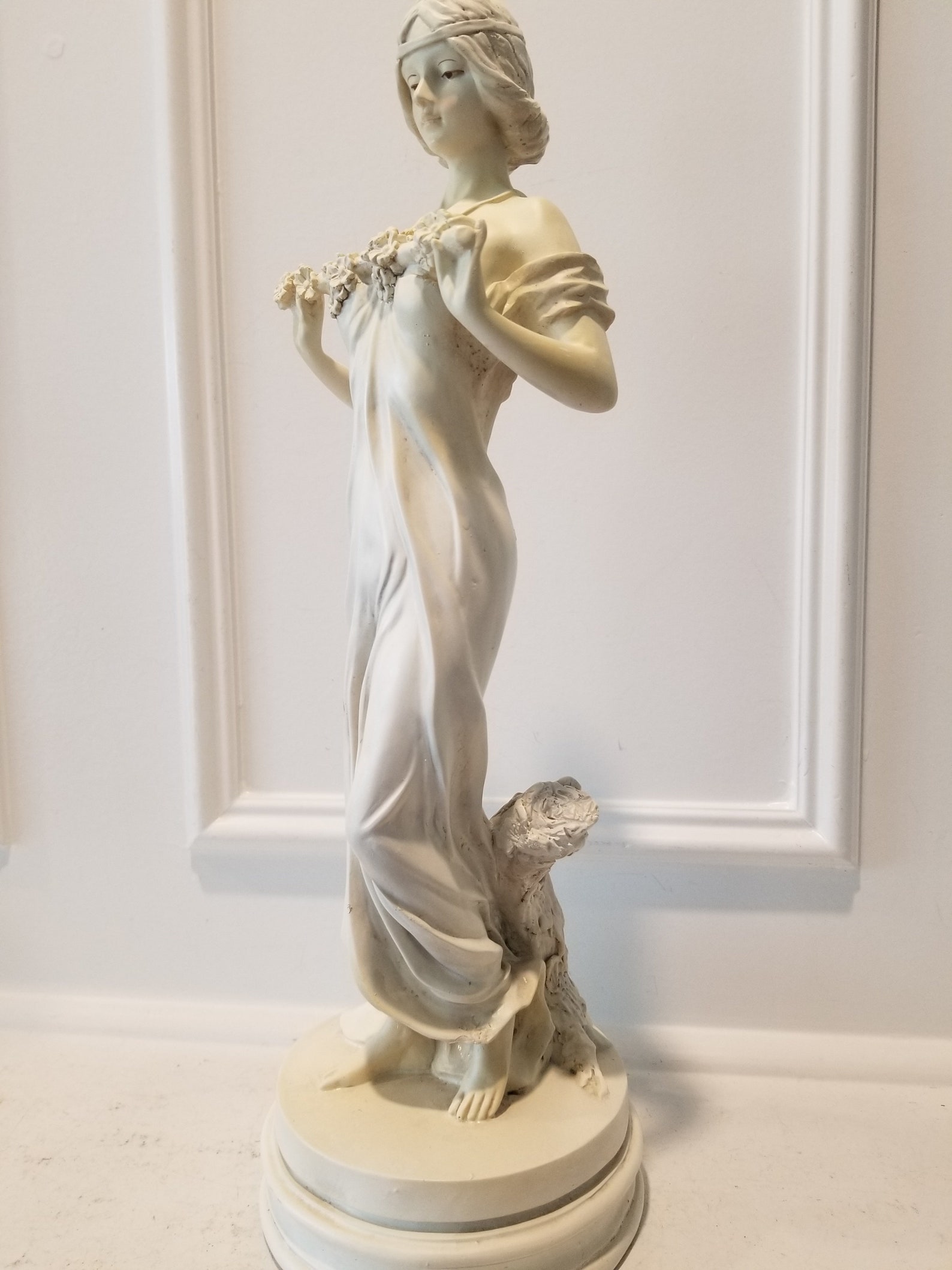 Italian Ivory Stone Woman Statue Woman Sculpture 15 1/4 - Etsy
