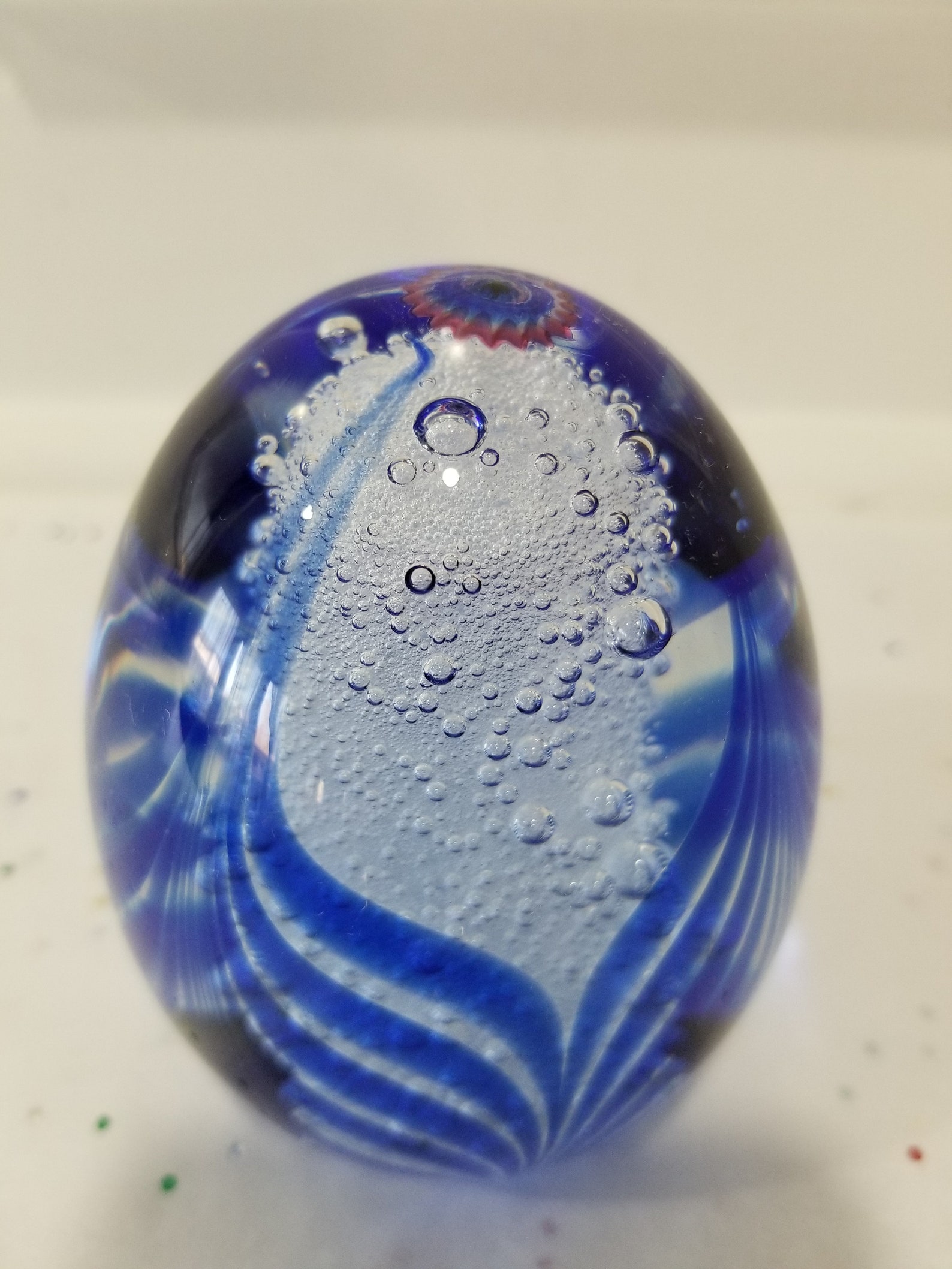 Art Glass Paperweight With Unique Inserts Art in Glass | Etsy