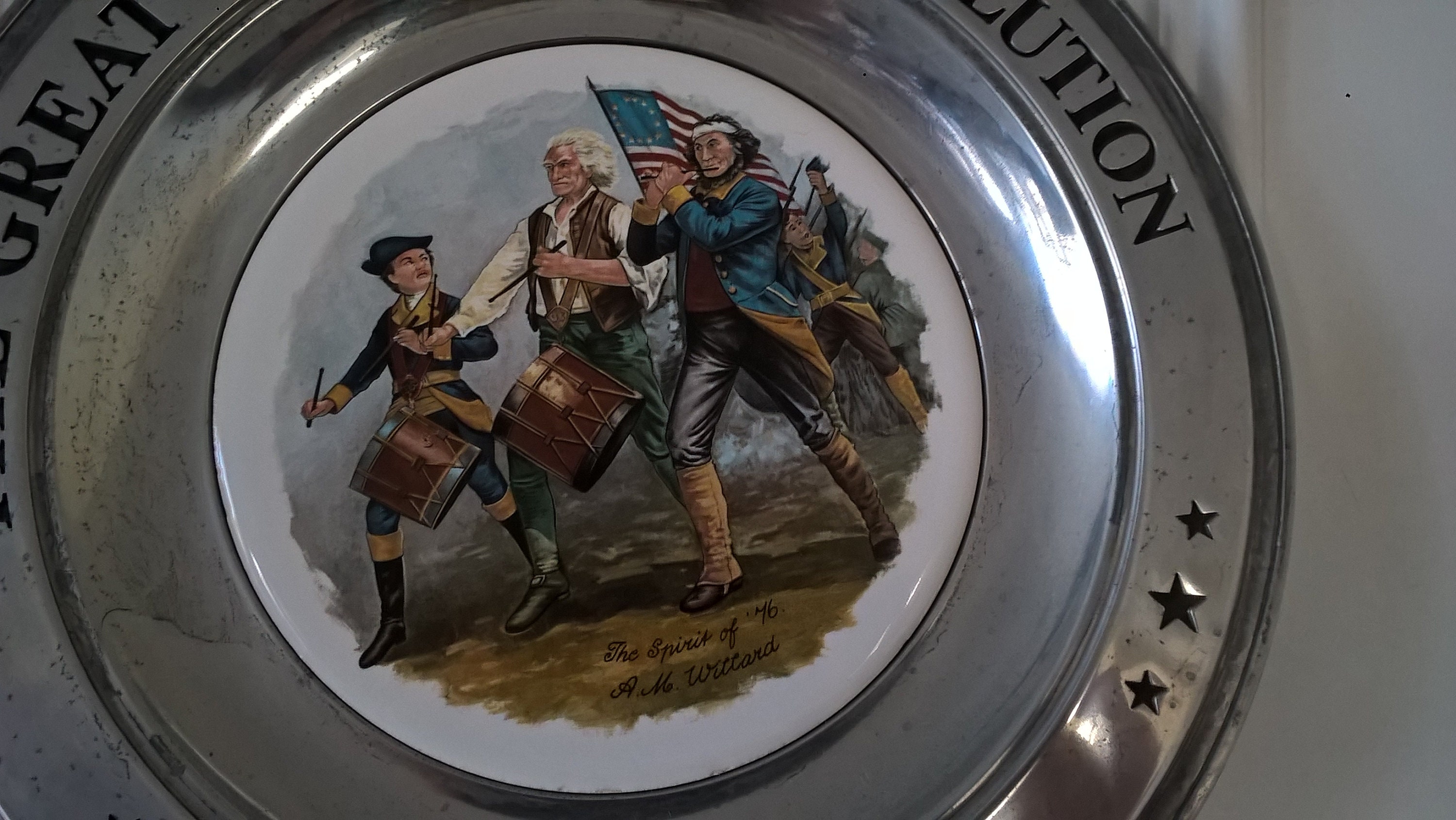 Vintage Pewter Plate the Great American Revolution | Etsy
