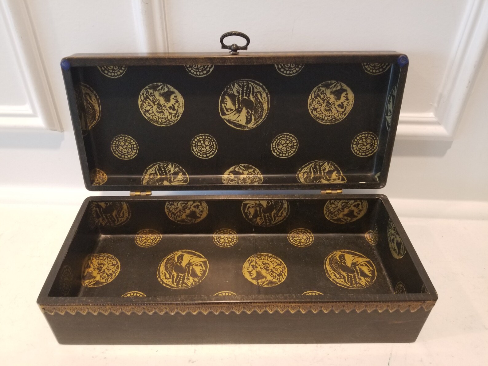 Medieval Design Inlay Wood Box Jewelry Box Made in France | Etsy