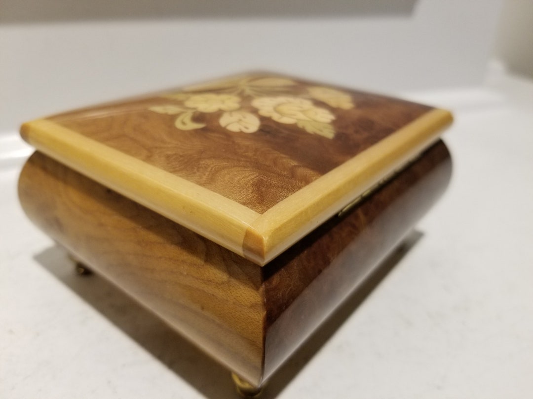 Floral Music Box - Floral Wood Jewelry Box - Original Music Box - Made ...