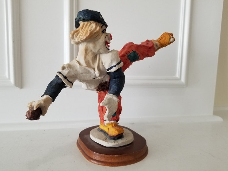 Ceramic Clown Figurine Collectible Baseball Clown High | Etsy
