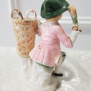 European Porcelain Boy With the Basket - Hand Painted Figurine With ...