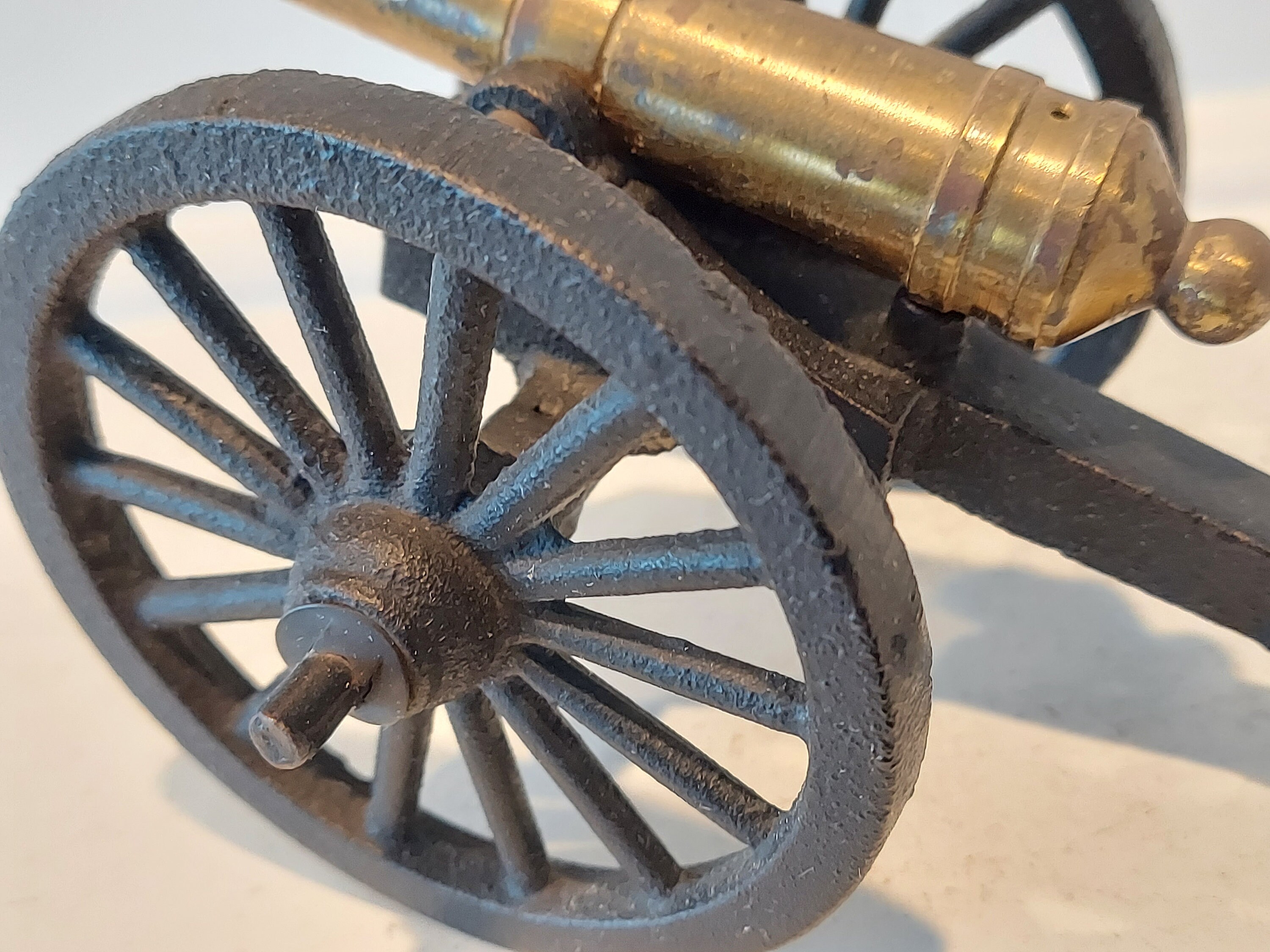 Brass and Cast Iron Cannon Moving Wheels Adjustable Mini - Etsy