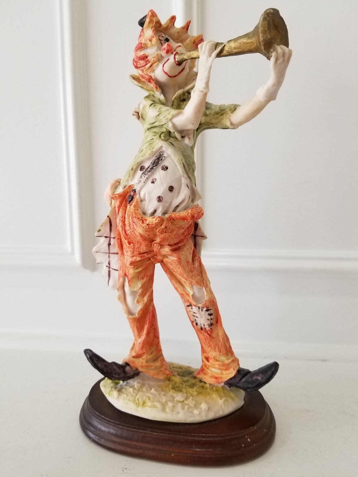 Ceramic Clown Figurine Collectible Trumpet Playing Clown | Etsy