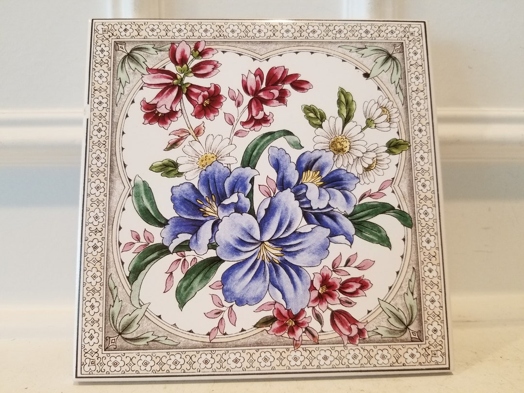 England Porcelain Tile - Hand Painted Decorative Tile - Made in England ...