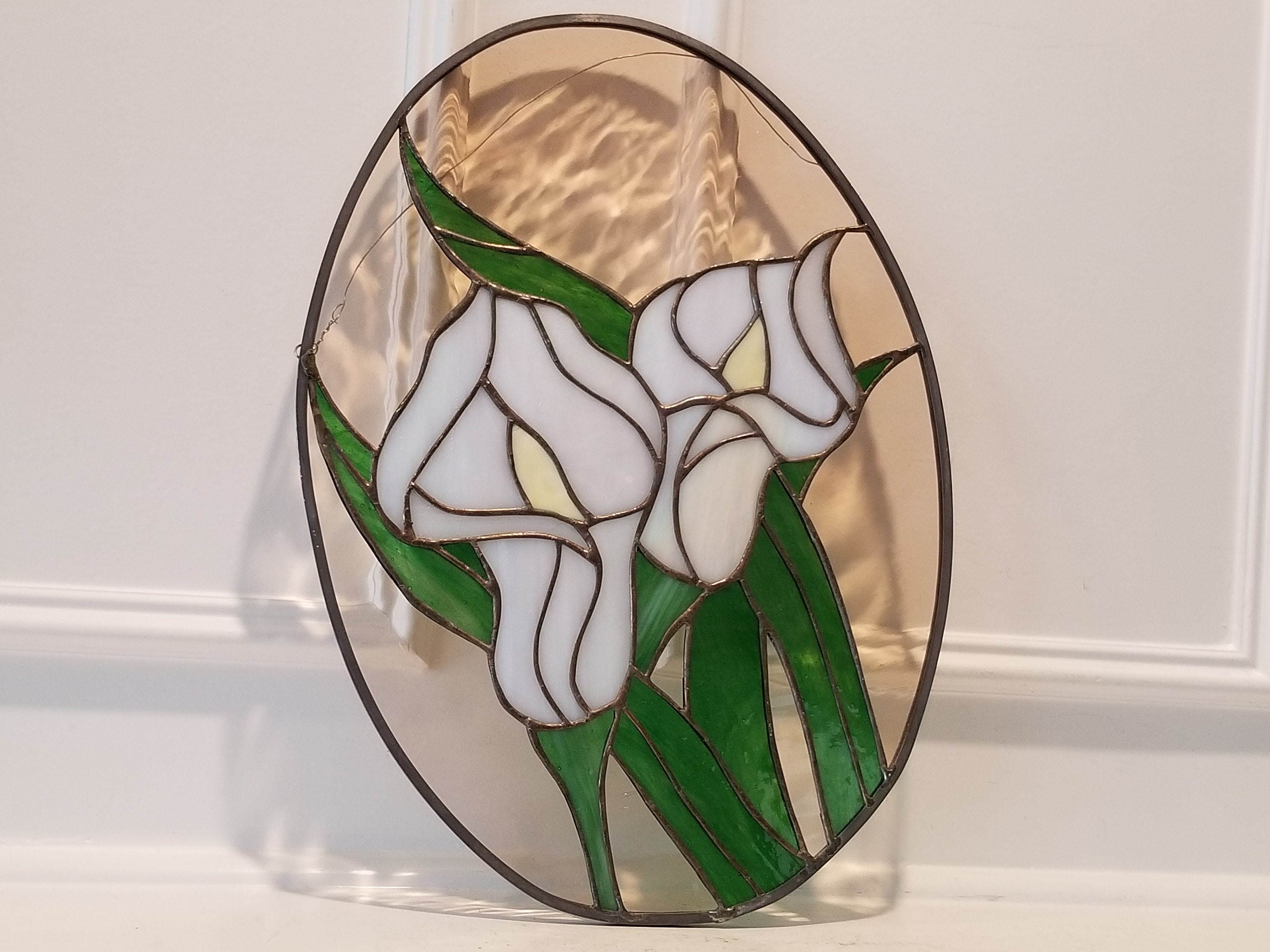 Calla Stained Glass Suncatcher Hand Made Stained Glass 14 - Etsy