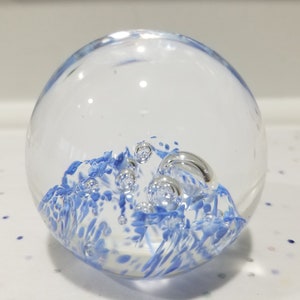 Swedish Art Glass Paperweight With Unique Inserts - Collectible ...