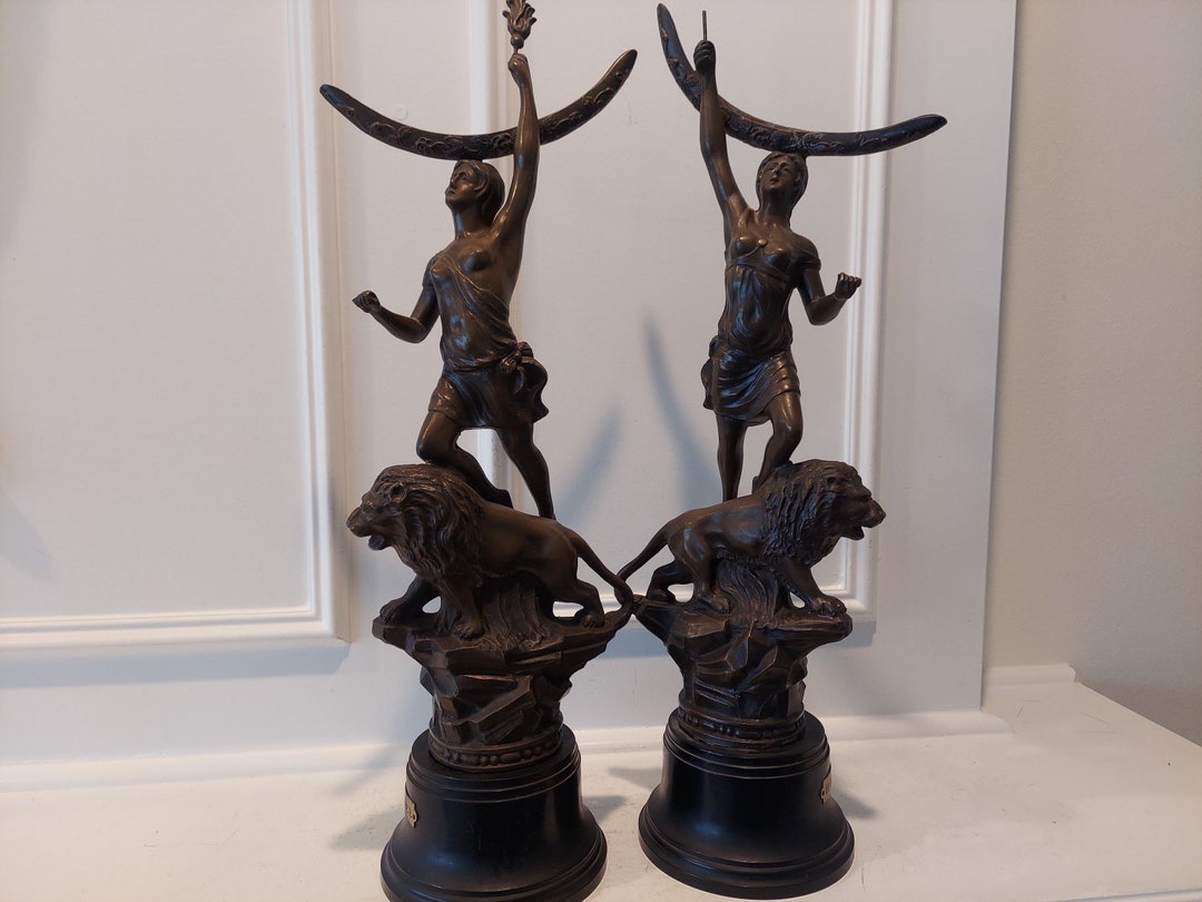 Collectible Metal Sculptures "la Force" and "le Pouvoir" - French Art ...