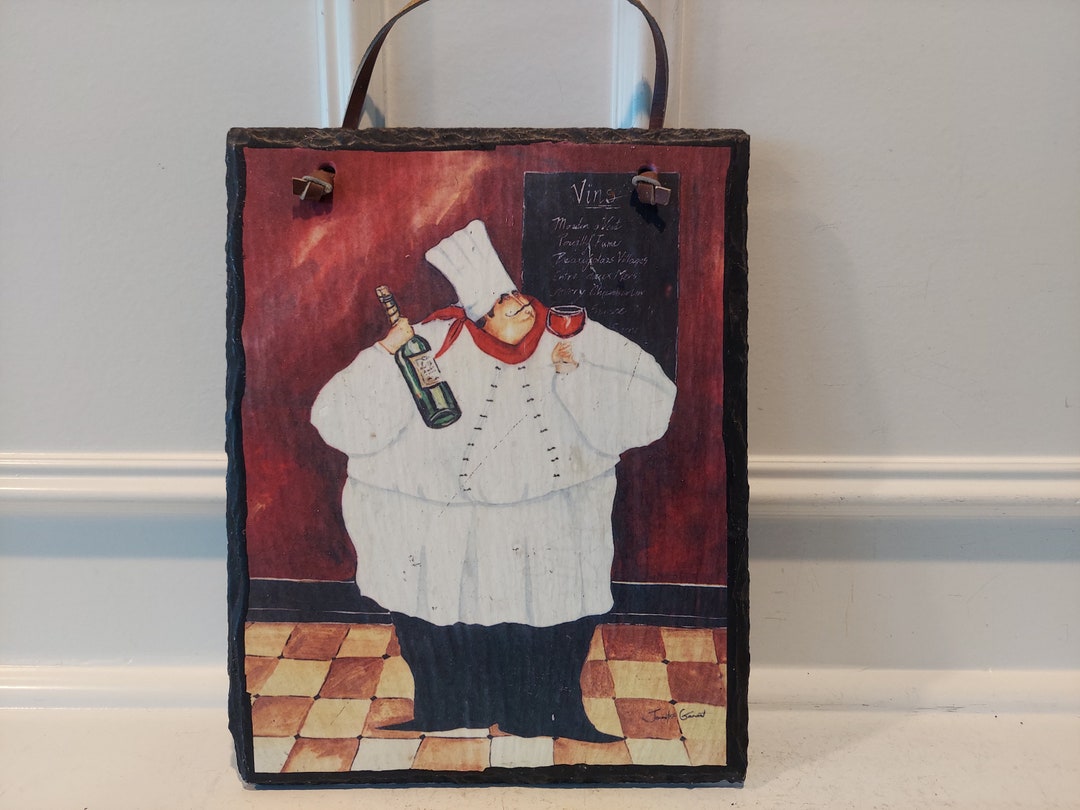 Jennifer Garant Artist - Chef Tile - Hanging Wall Plaque - Decorative ...