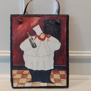 Jennifer Garant Artist - Chef Tile - Hanging Wall Plaque - Decorative ...
