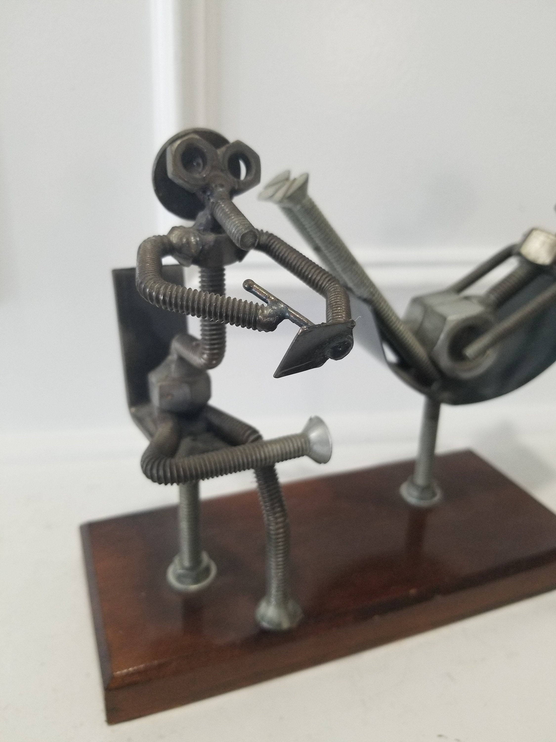 Nuts and Bolts Sculpture Vintage Industrial Art Handmade - Etsy