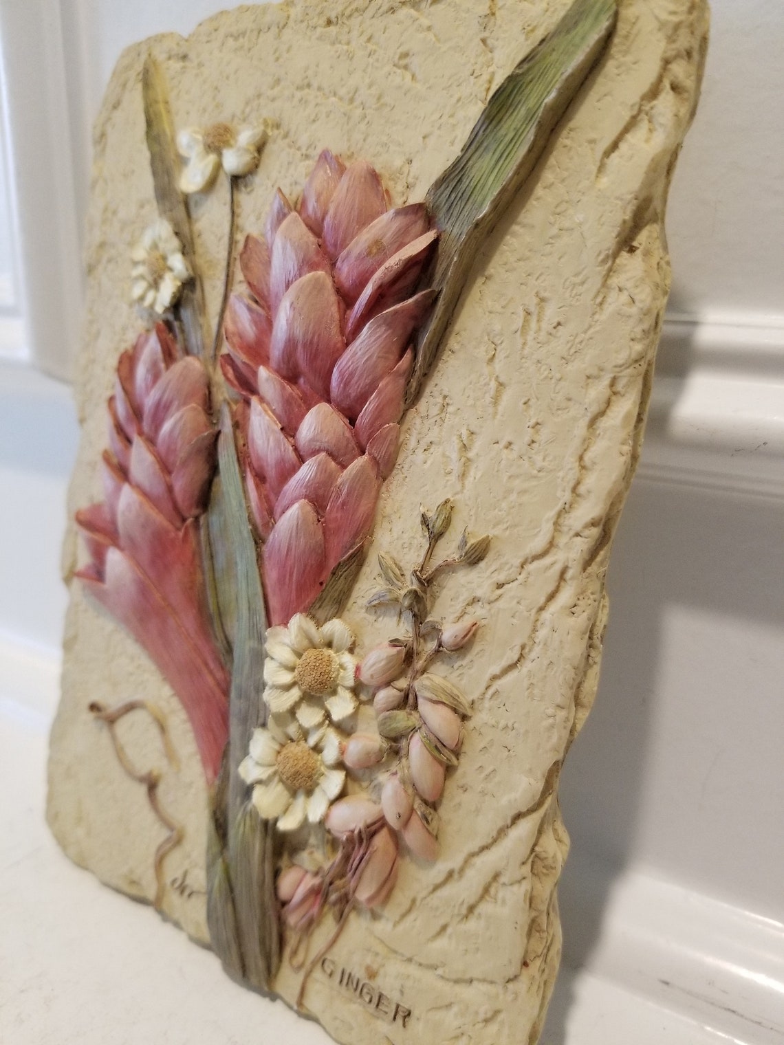 Ginger Ceramic Tile Hand Painted Decorative Tile Flowers - Etsy