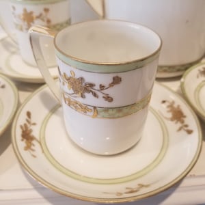 Antique Hand Painted Nippon Tea Set (teapot-cups-saucers) Made in Japan ...