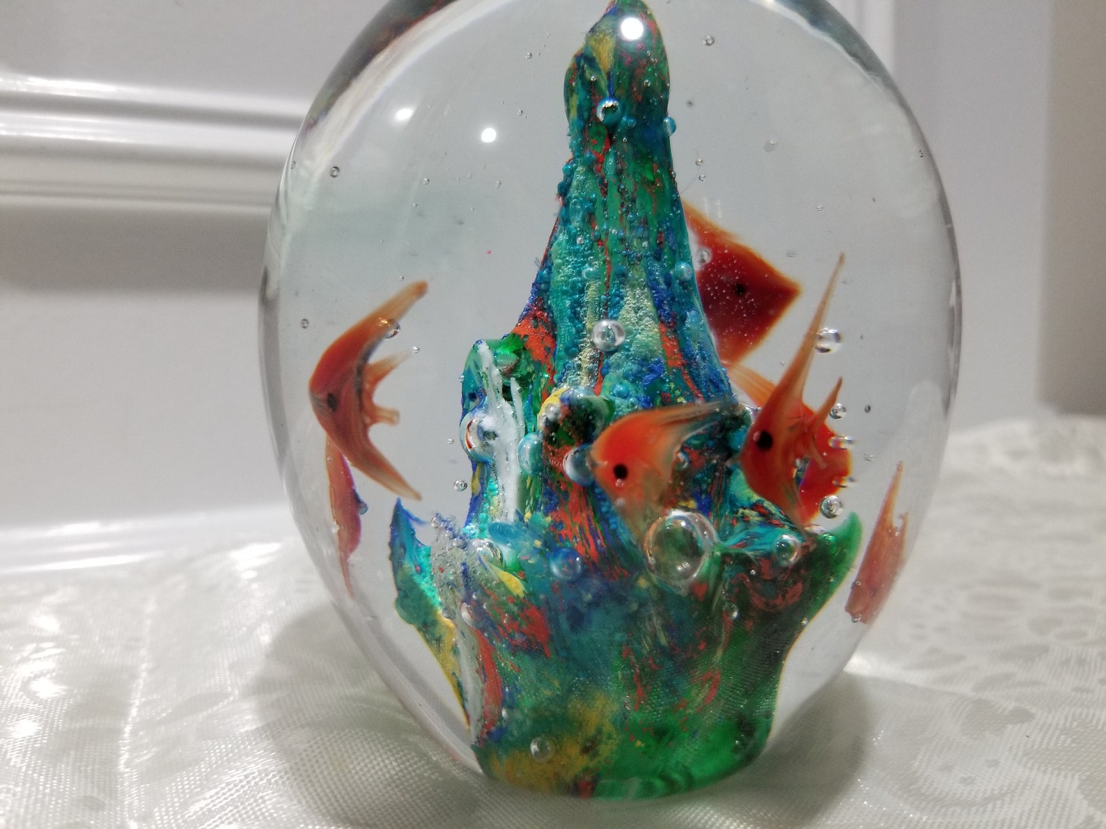 Art Glass Paperweight With Unique Inserts Art in Glass | Etsy