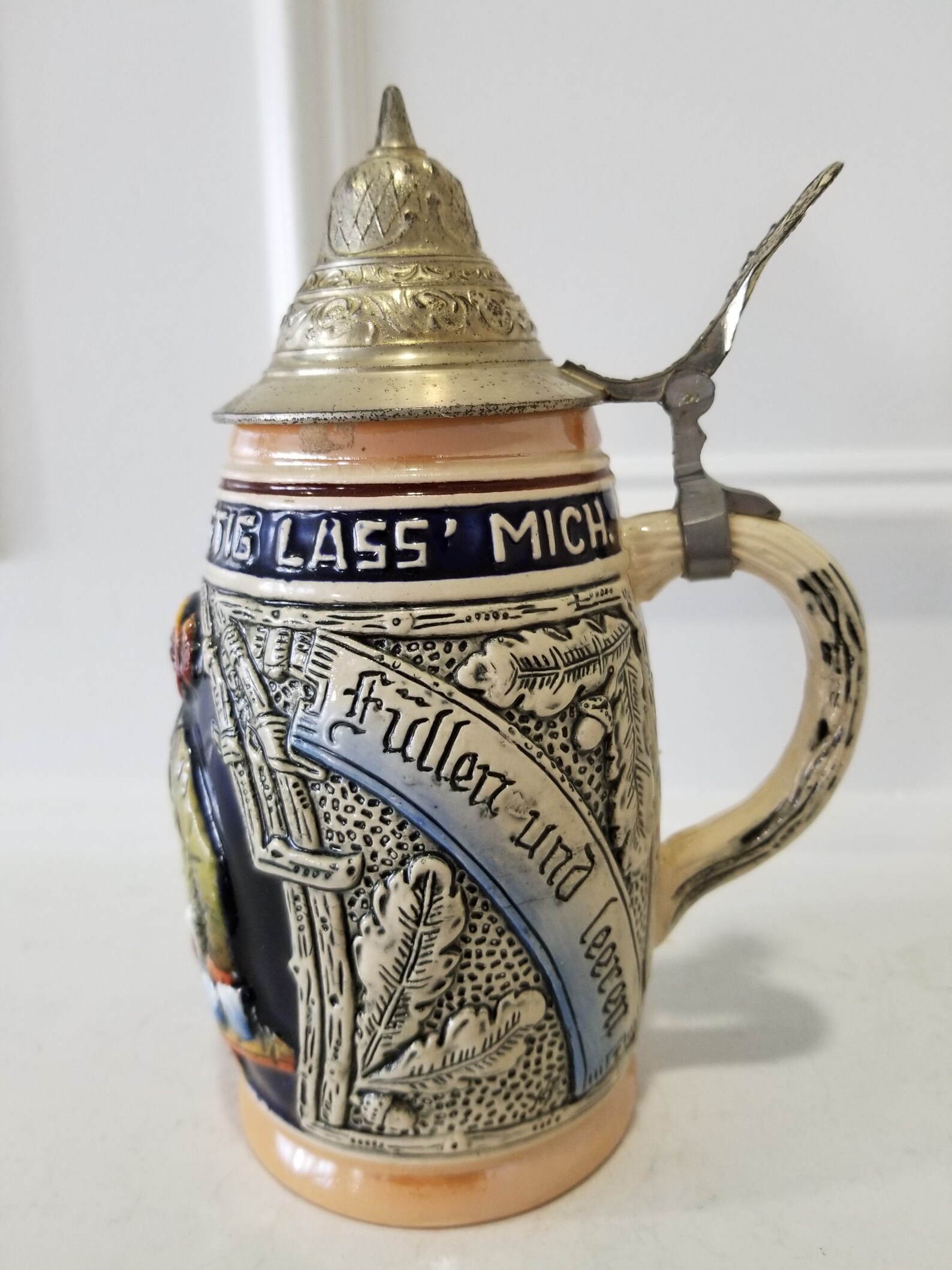 German Hand Painted Ceramic Stein Romantic Scene Stein | Etsy