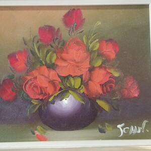 Roses - Original Oil on Canvas - Framed and Signed by the Artist - Etsy