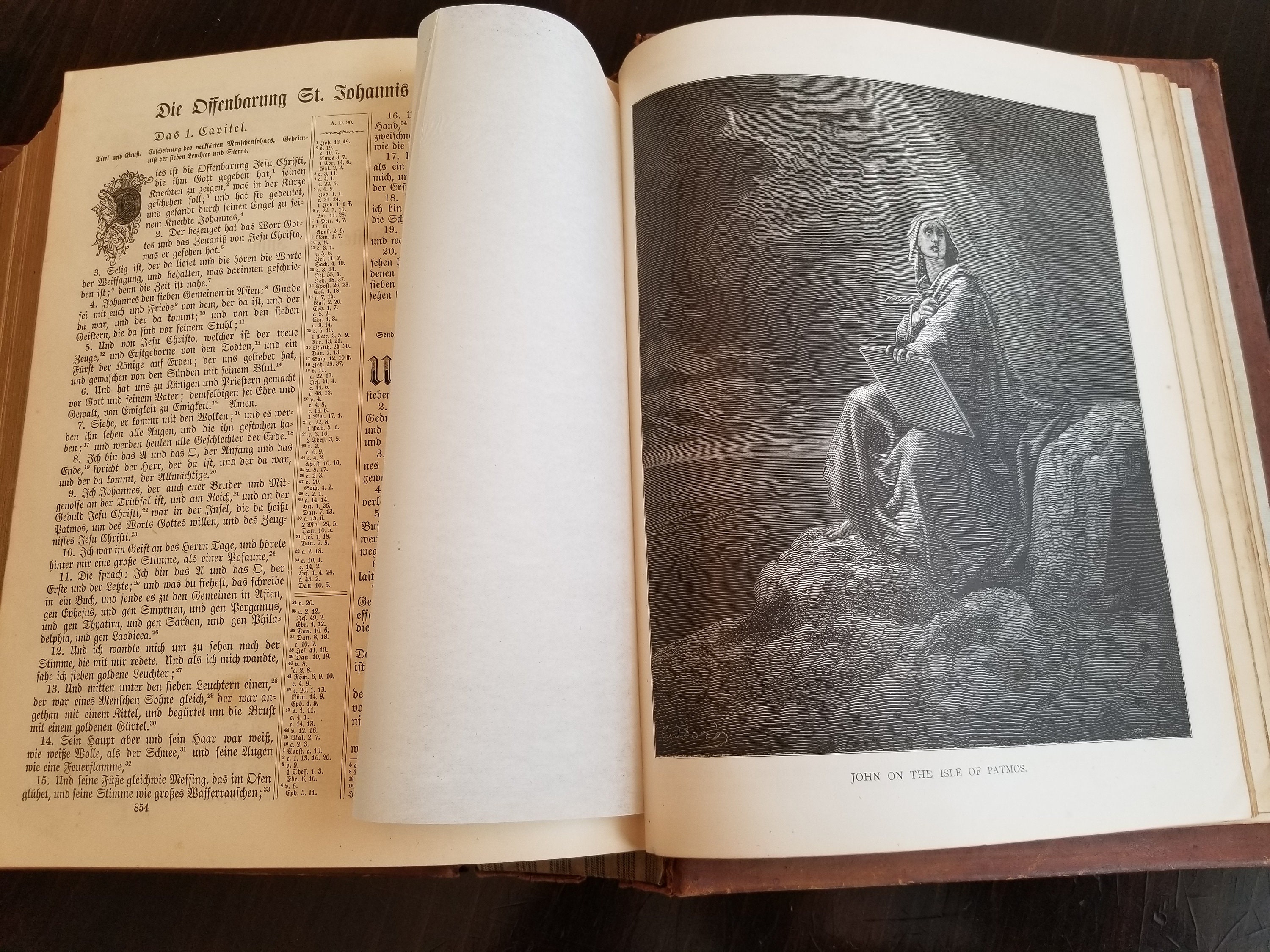 German Bible 1874 Familien Bibel Leather Bound With Gold | Etsy