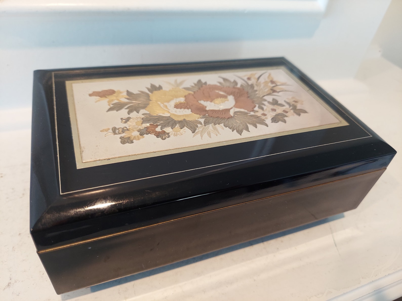 Floral Music Box Floral Wood Jewelry Box Original Music - Etsy