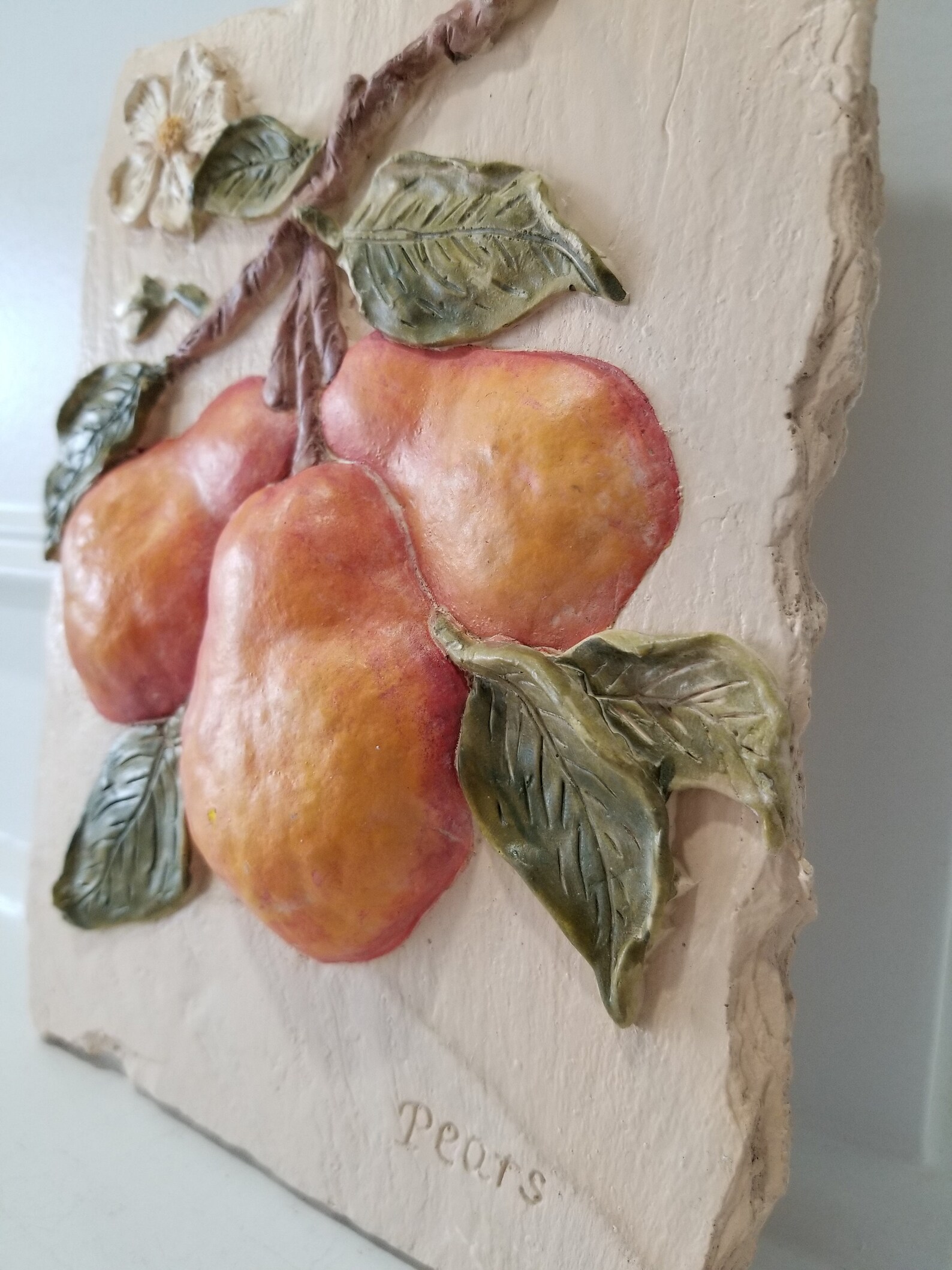 Pears Ceramic Tile High Level of Details Wall Decor | Etsy