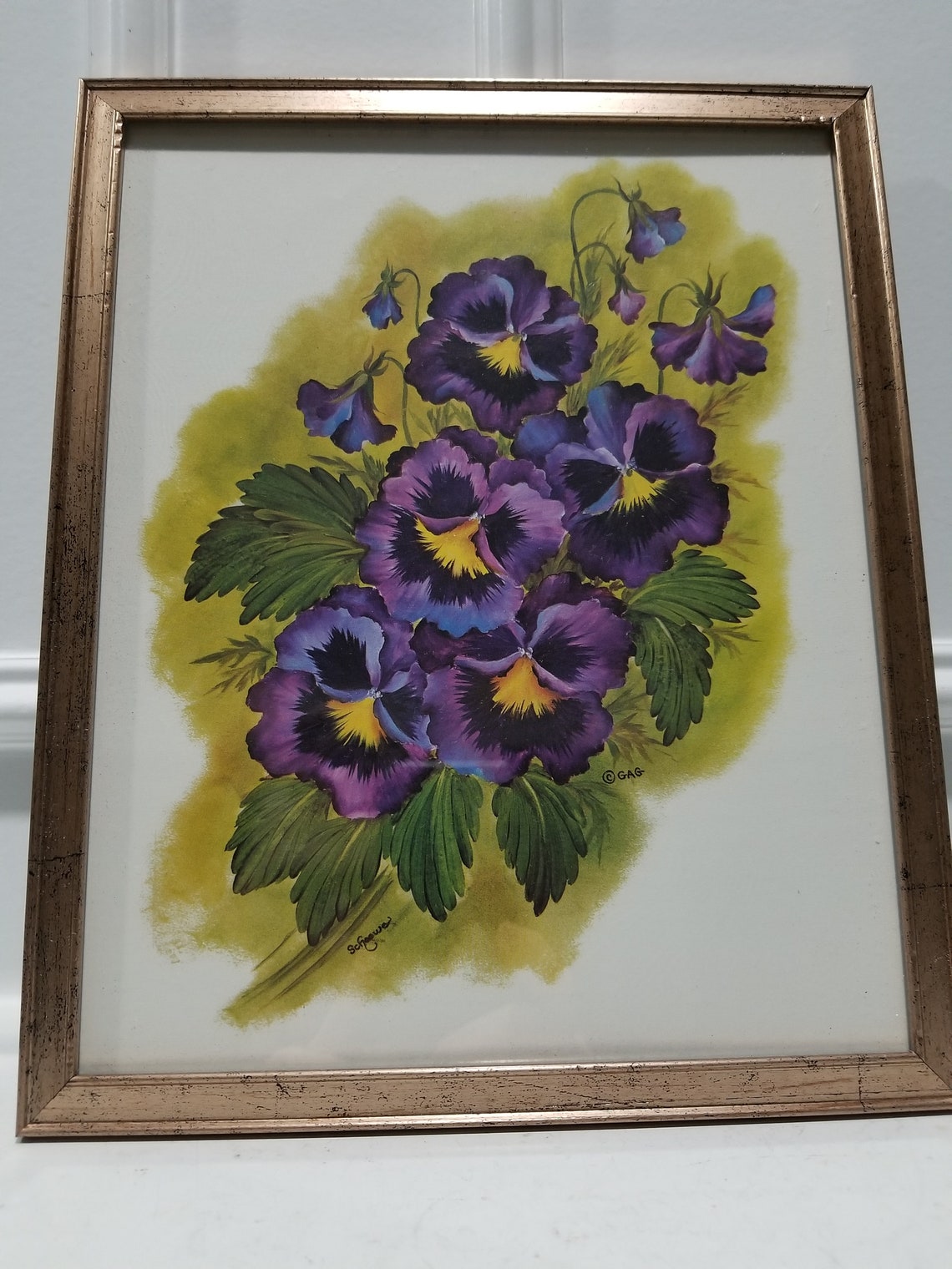 Pansy Framed Print Signed Print - Etsy
