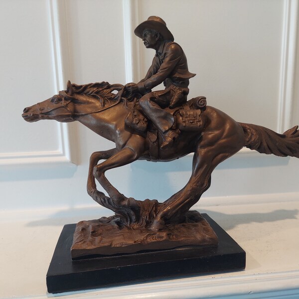 Pony Express Rider Statue - Etsy