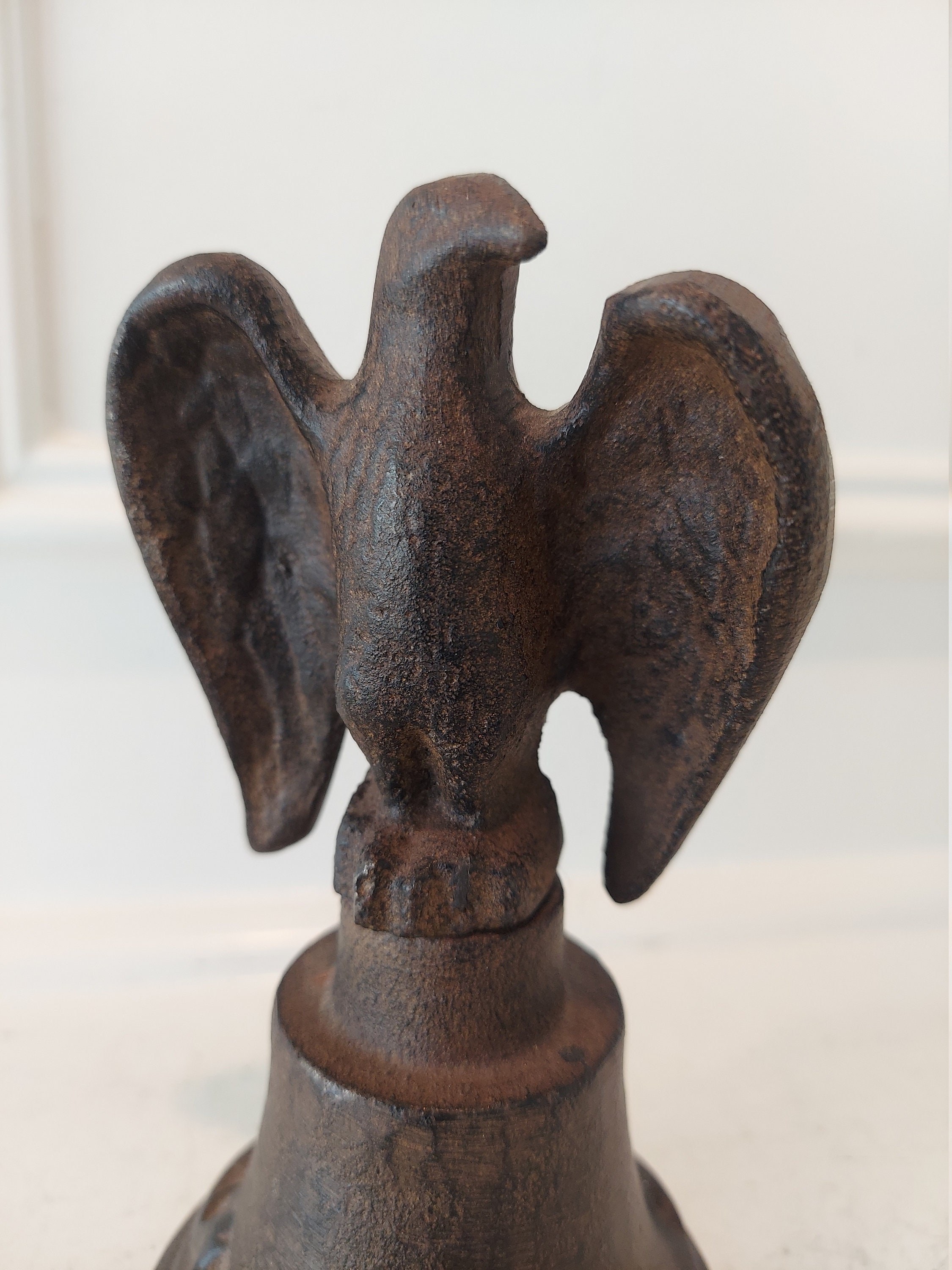 Vintage Cast Iron Bell With American Eagle Decor Hand Made - Etsy