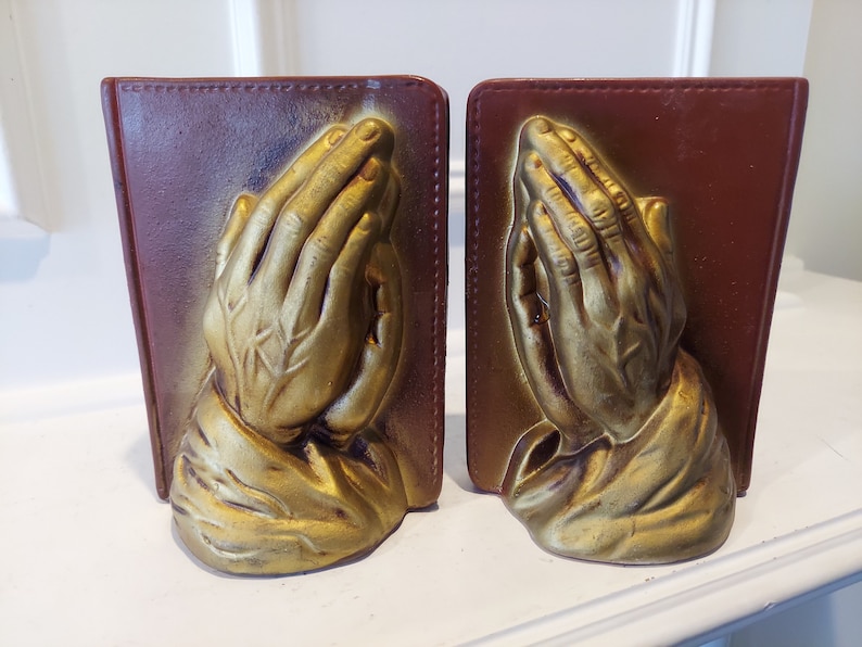 Praying Hands Bookends and Desk Decor - Ceramic Mix - Made in Japan ...