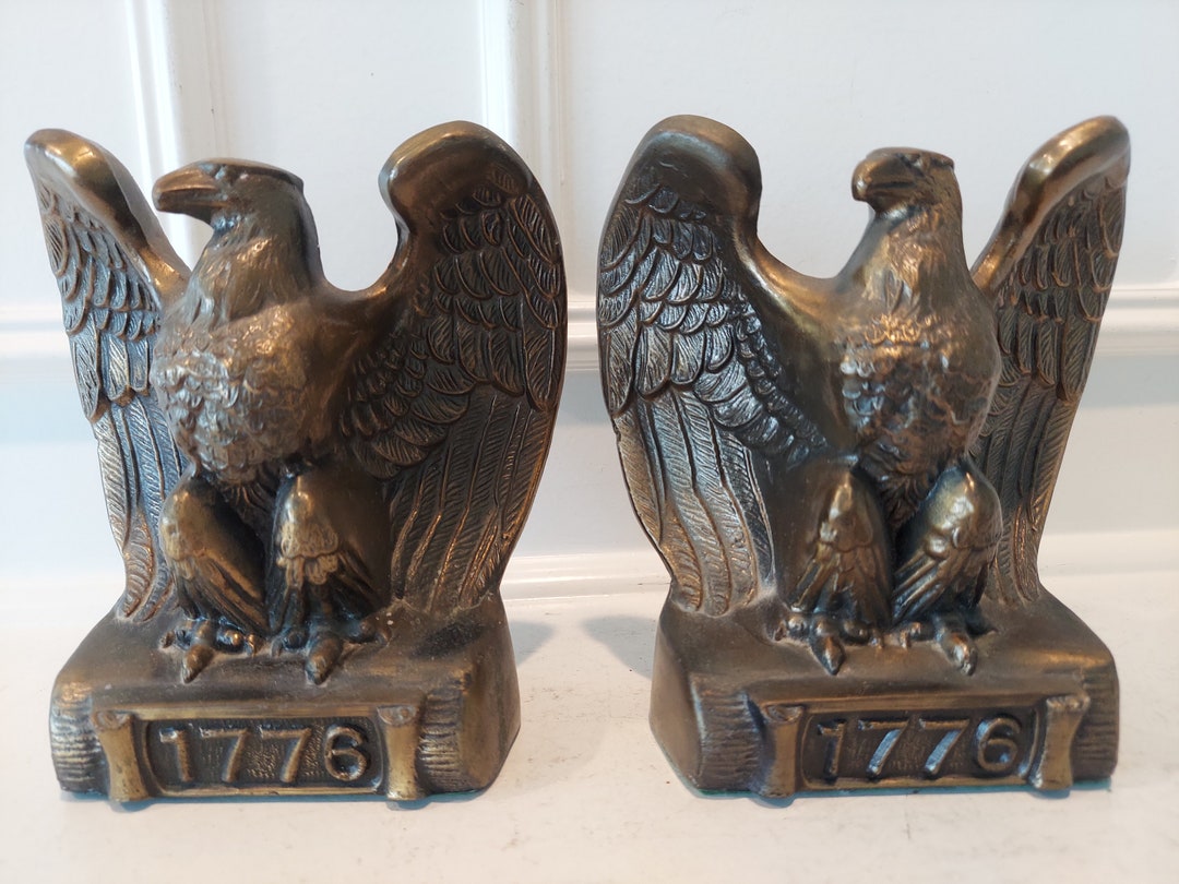 Metallic Eagle Bookends - Home and Living Decor - Collectible Bookends ...